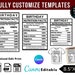 Birthday Nutrition Facts Labels, Editable Nutrition Facts Template - Etsy