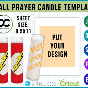 Tall Prayer Candle Template, Prayer Candle Template, Prayer Candle ...