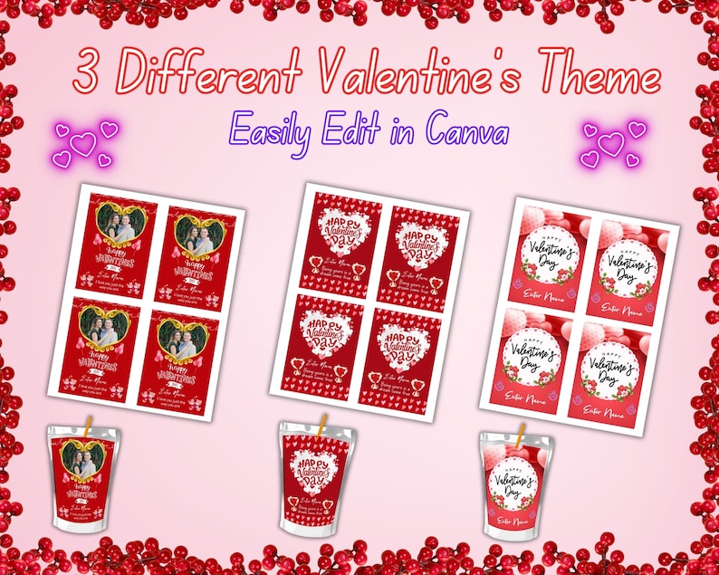 Valentine's Day Capri Sun Template , Valentine's Day Juice Pouch Label ...