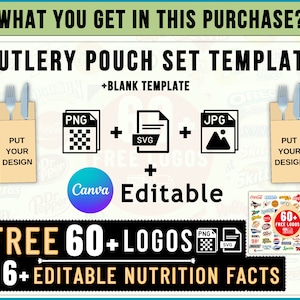 Cutlery Pouch Template, Cutlery Pouch Holder, Cutlery Paper Holder ...