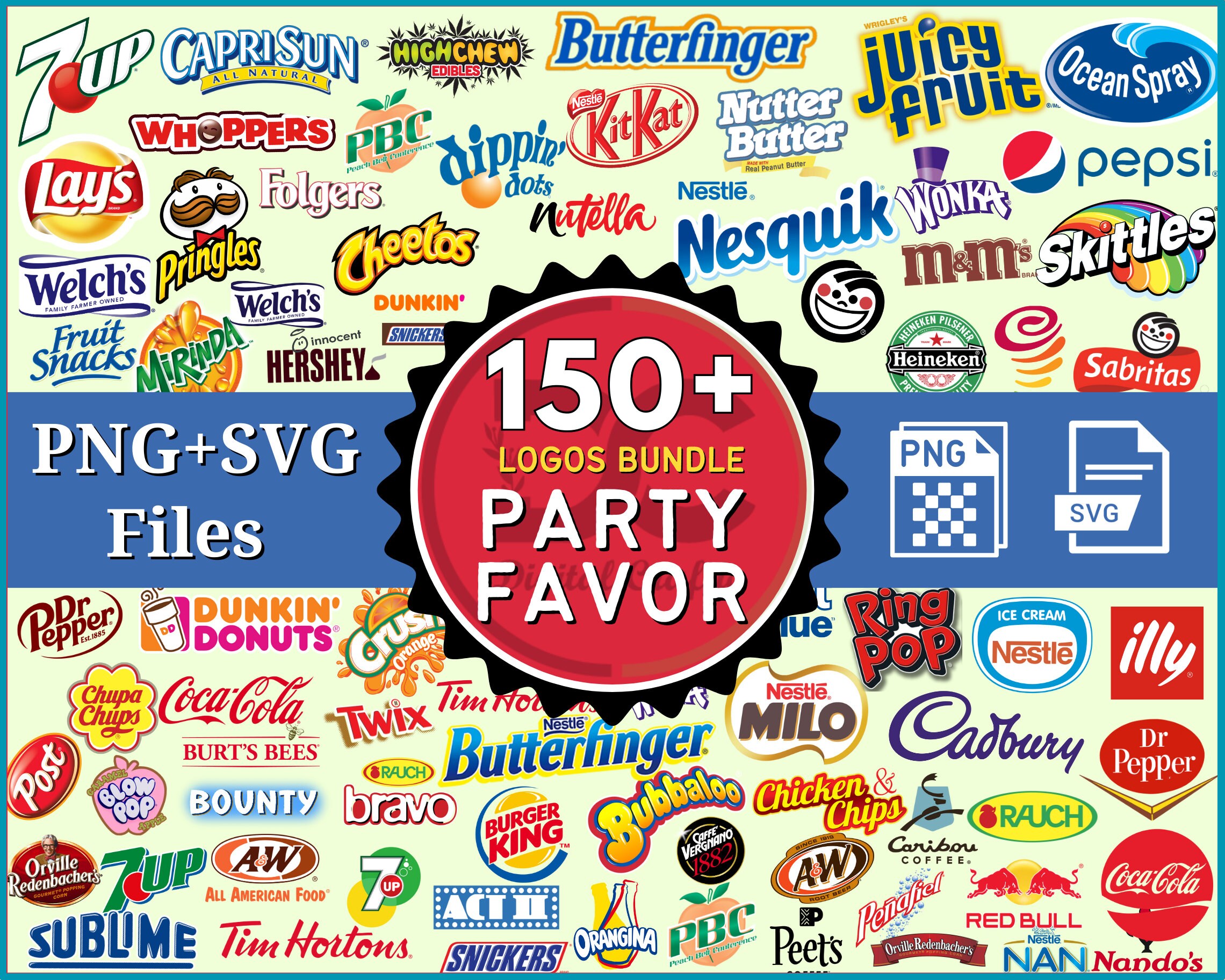 27 Party Favor Template Bundle Party Favors Bundle Chip Bag - Etsy