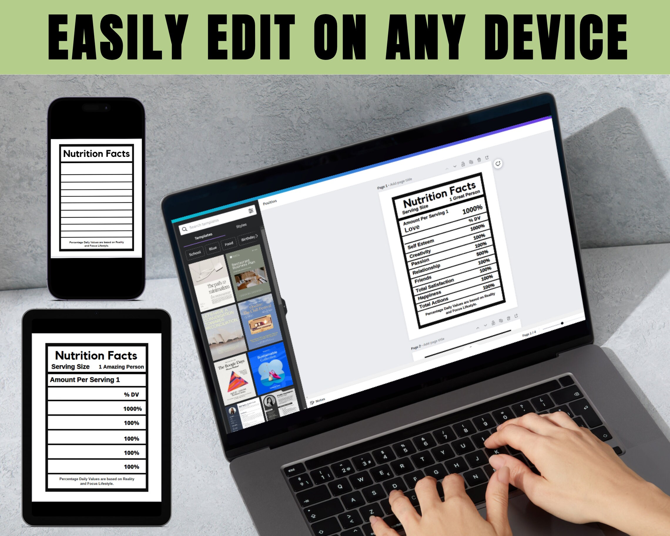 16 Nutrition Facts Template Bundle, Nutrition Facts Labels, Party Favor ...