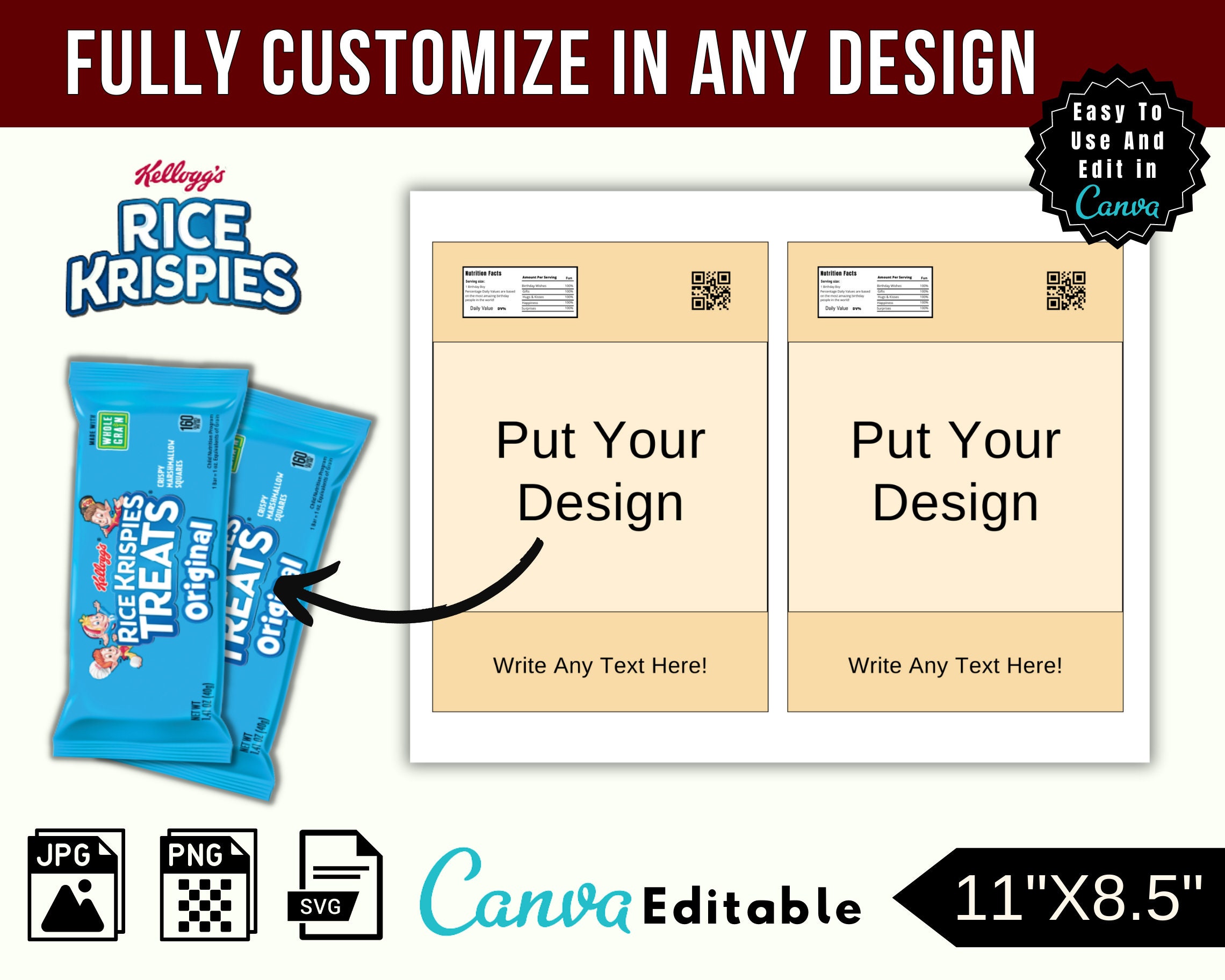 22gr Rice Krispies Template, Rice Krispies Treats, Rice Krispies ...