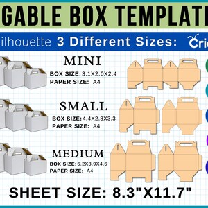 Gable Box Bundle Template, Gable Box Label, Printable Gable Box, Gable ...