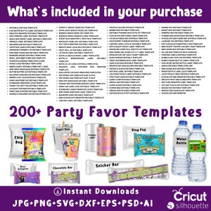 350+ Party Favor Templates Bundle, Canva Mockups (digital Download) - Etsy