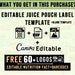 Juice Pouch Template, Juice Bag Label, Editable Canva Juice Pouch SVG ...