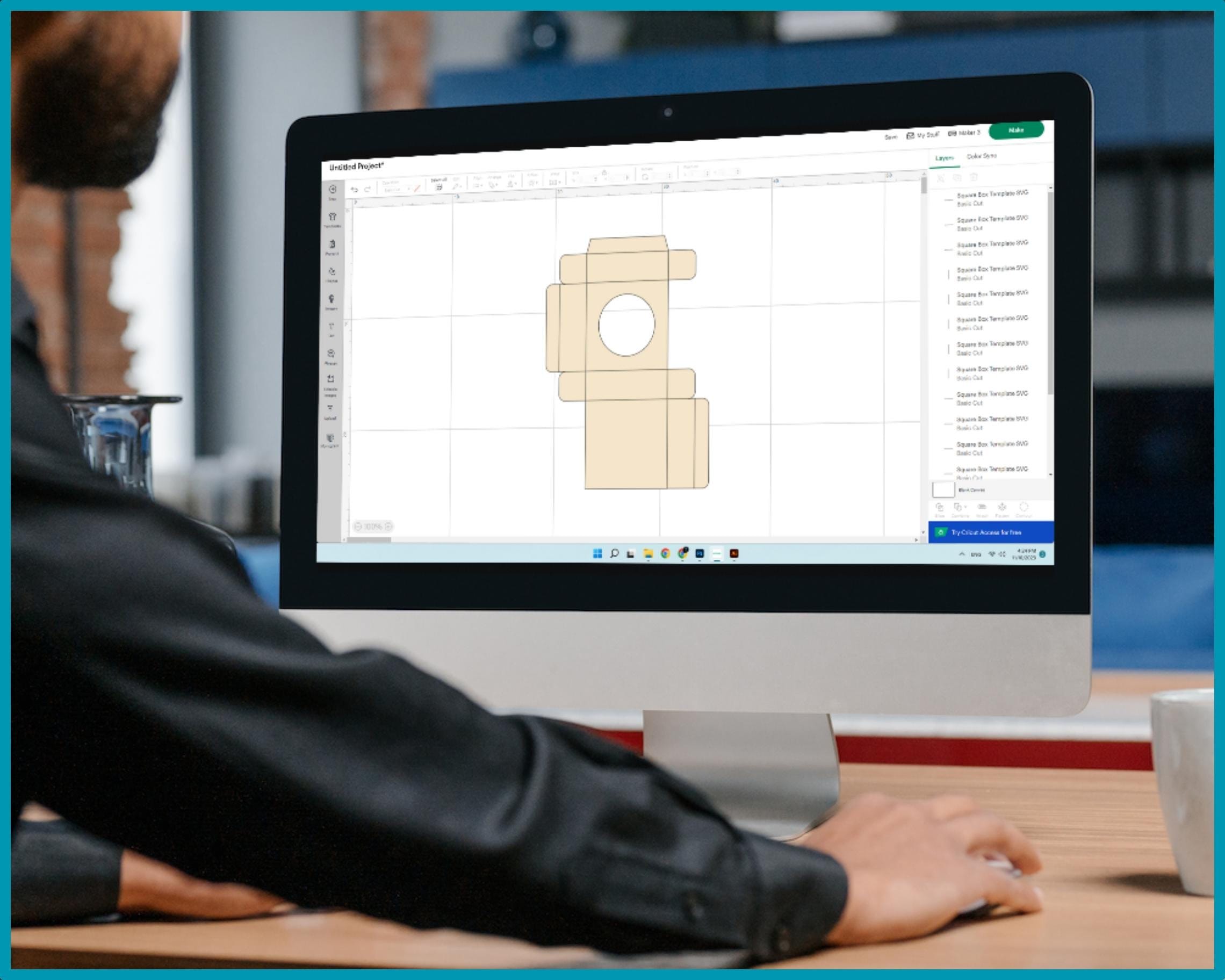 Editable Square Box Template, Gift Box Template,box Cut Files ...
