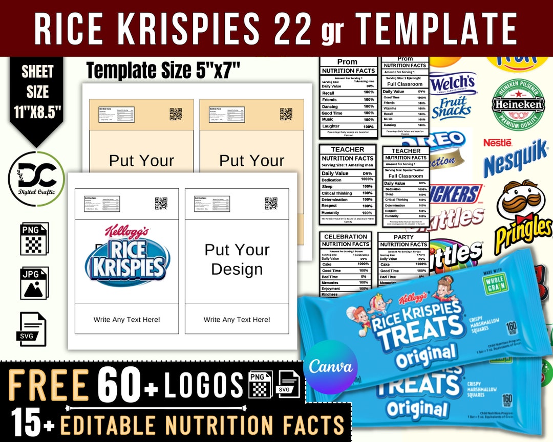 22gr Rice Krispies Template, Rice Krispies Treats, Rice Krispies ...