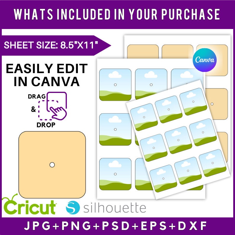 Enamel Pin Display Card Template, Enamel Pin Card Svg, Keychain Display ...