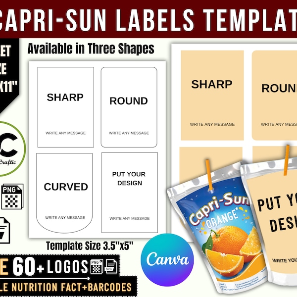 Capri Sun Box Template - Etsy