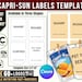 Capri Sun Labels| Canva Editable Juice Bag Pouch Labels| Party Favor ...
