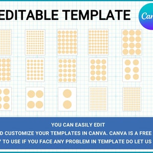 Circle Template Bundle, Blank Circle Label Template, Multipurpose ...