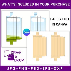 Lipgloss Box Template, Lip Balm Box Template, Lipstick Box Template ...