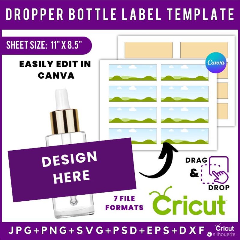 Dropper Bottle Label - Etsy