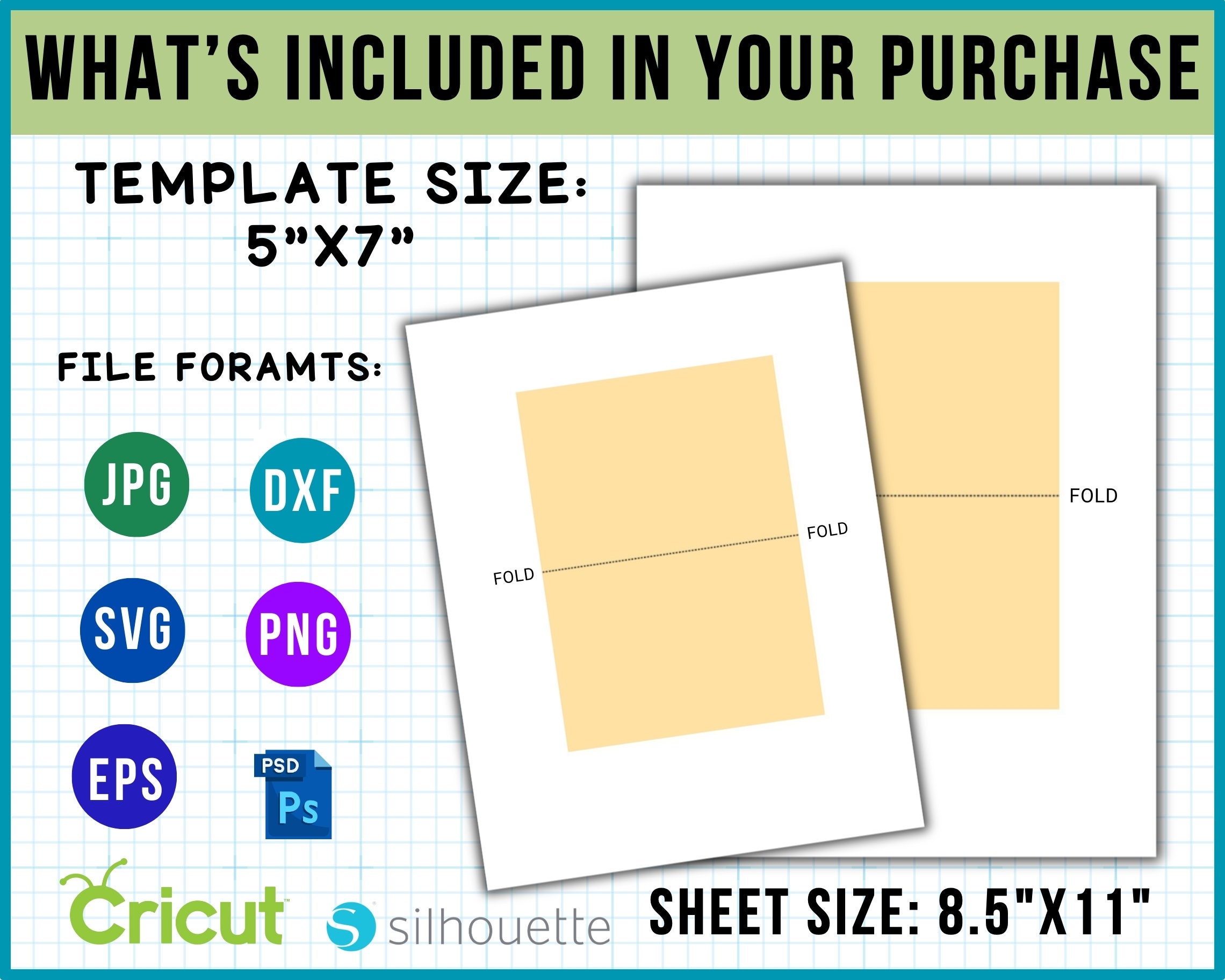 Fold Card Template Fold Card Svg Folded Note Card Template - Etsy
