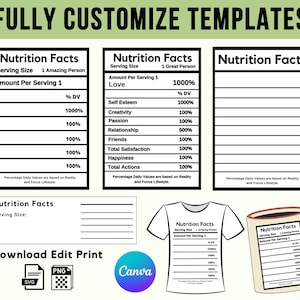 16+ Nutrition Facts Template Bundle, Nutrition Facts Labels, Party ...
