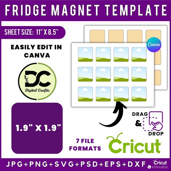 1x1 2x2 Photo Template - Etsy