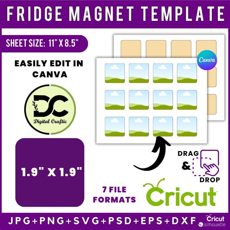 Magnet Template, Magnet Multipurpose Labels Template, Magnet ...