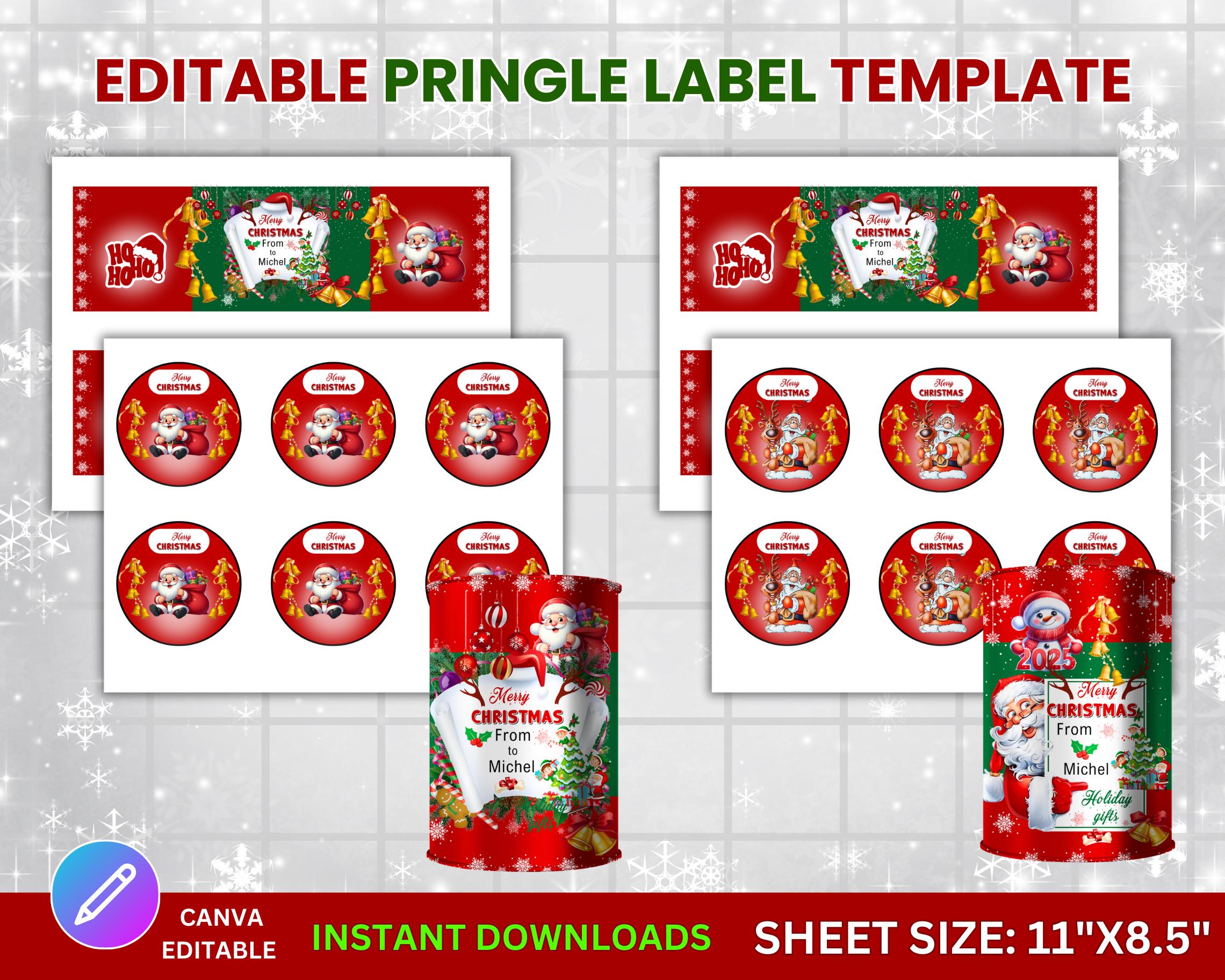 Christmas Party Favor Template Bundle, Christmas Party Templates ...