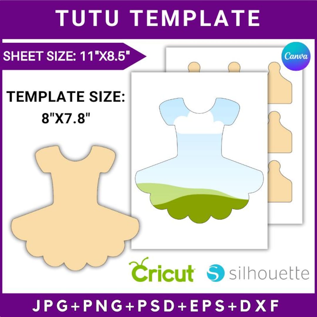 Tutu Template Mockup, Tutu Template Svg, Tutu Template Lable, Baby Shower, Canva Editable, PSD ...