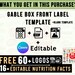 Gable Box Front Label Template, Gable Box Label, Printable Gable Box ...