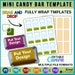 Mini Chocolate Wrapper Template , Party Favor Template , Mini Candy ...