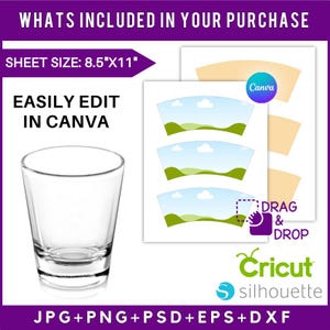 1.5 Oz Shot Glass Template, 1.5 Oz Shot Glass Template Svg, Shot Glass ...