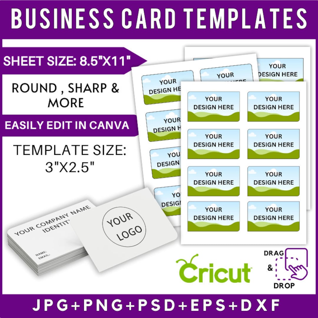 Editable Business Card Template, DIY Drag & Drop (digital Download) - Etsy