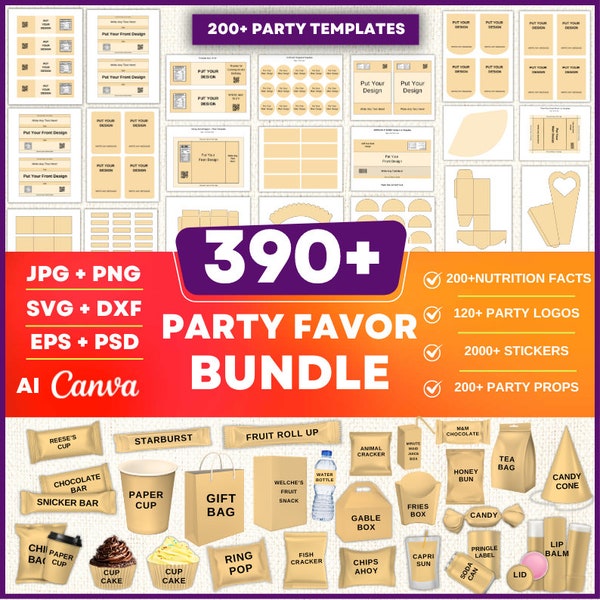 Templates Canva Favors Etsy