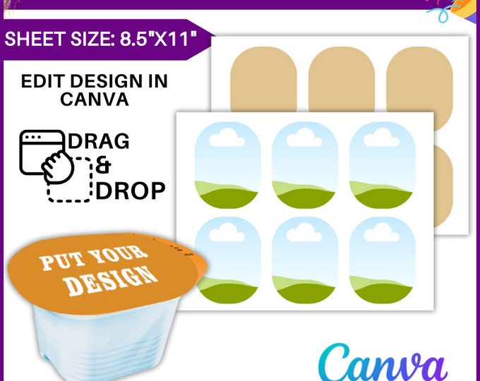 Stacked Chips Can Shakers Template | 1.3-1.4 Oz| Canva Editable ...