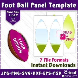 Size 7 Basketball Template Bundle, Football Panel Template, Football ...