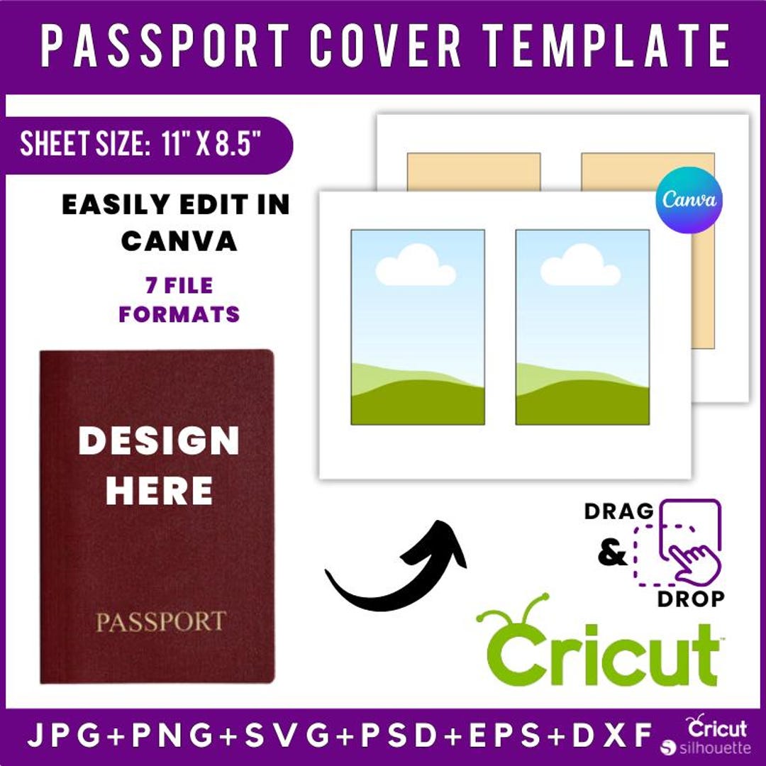 Passport Cover Template, Passport Holder Cover Template, Passport Cover ...