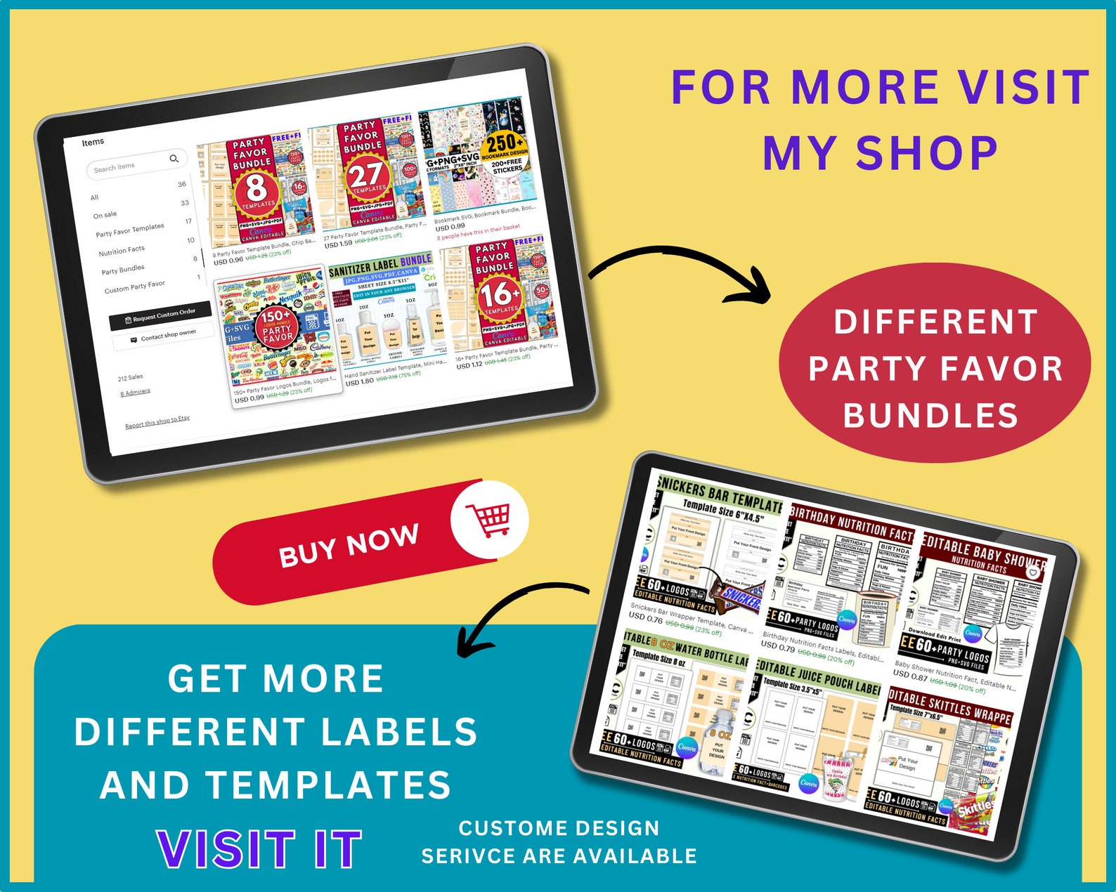 200 Nutrition Facts Template Bundle, Nutrition Facts Labels, Party ...