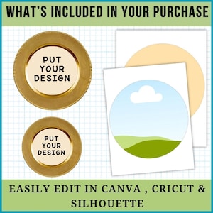 8 Inch Plate Charger Template, Circle Template, Plate Charger Insert ...