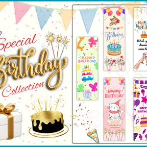 Printable Bookmark Bundle, Canva Template, Birthday, Halloween (digital ...