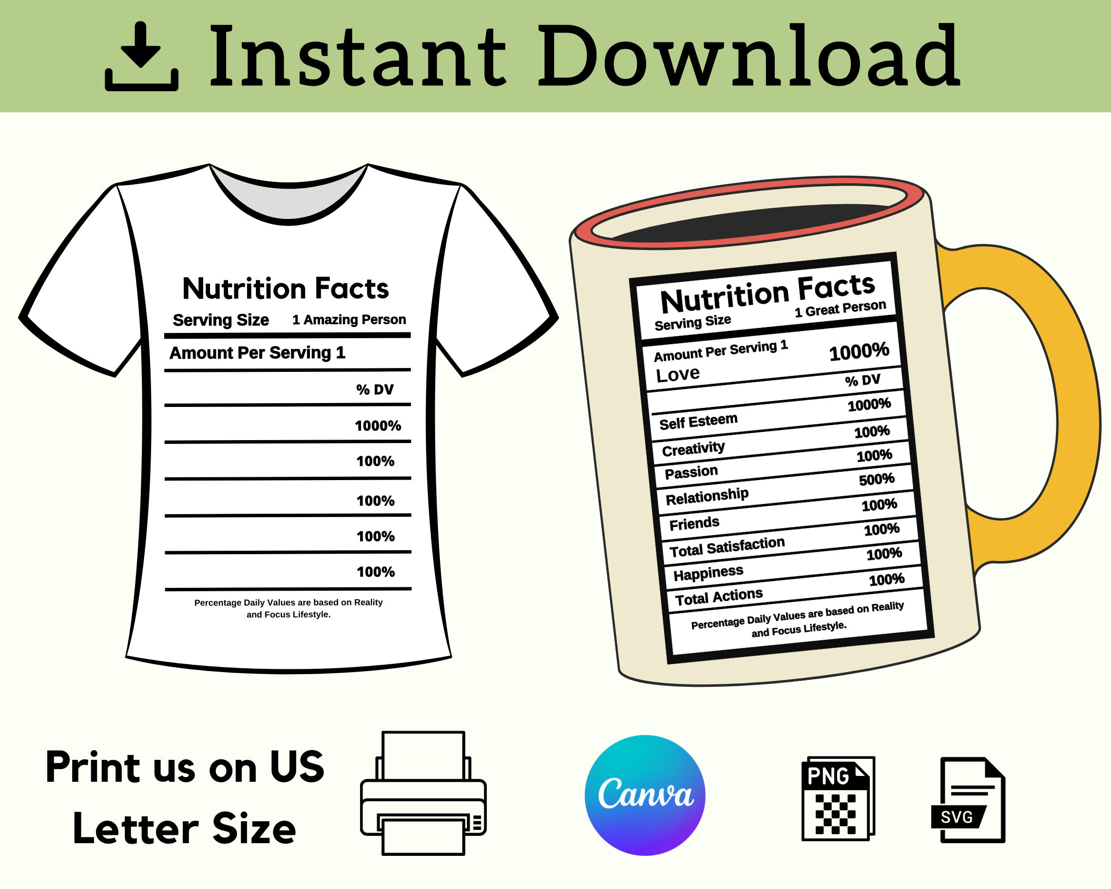 33 Nutrition Facts Template Bundle, Nutrition Facts Labels, Party Favor ...