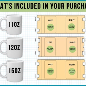 Mug Template, Mug Full Wrap Template, Photo Collage Mug Labels ...