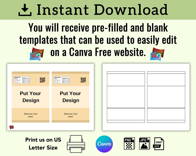 Editable Ring Pop Wrapper Template, Party Favor Label (canva, SVG, PNG ...