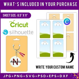 Keychain Display Card Template, Custom Keyring Tag (digital Download ...