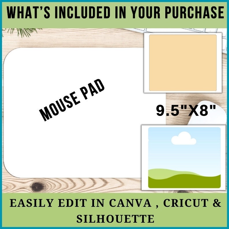 Rectangle Mouse Pad Template, Mouse Pad Sublimation Template, Mouse Pad ...