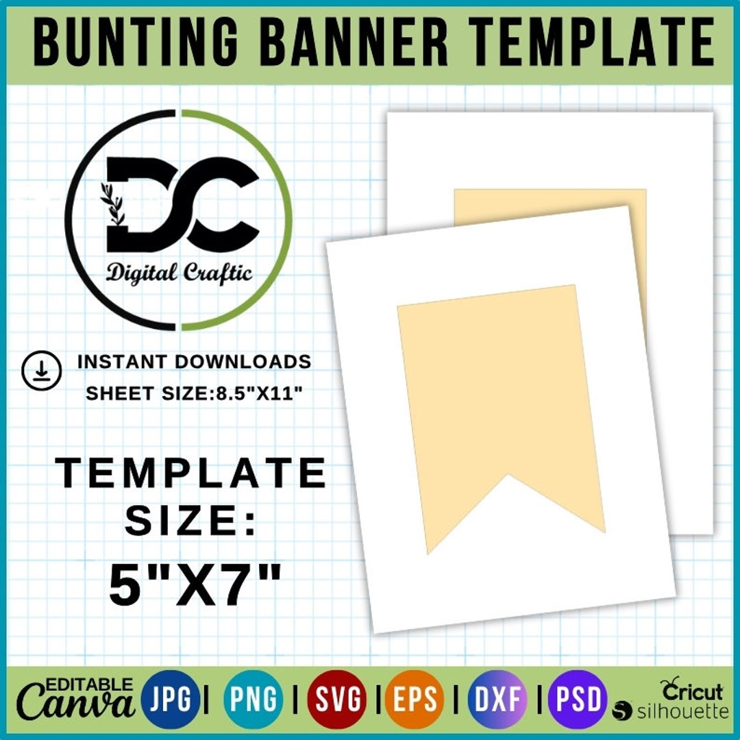 Bunting Banner Flag Template, Bunting Label, Bunting Flag Template ...