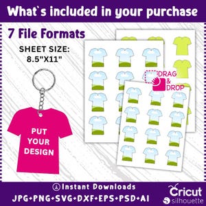 T-shirt Keychain Template, Keychain Template, T-shirt Keychain ...