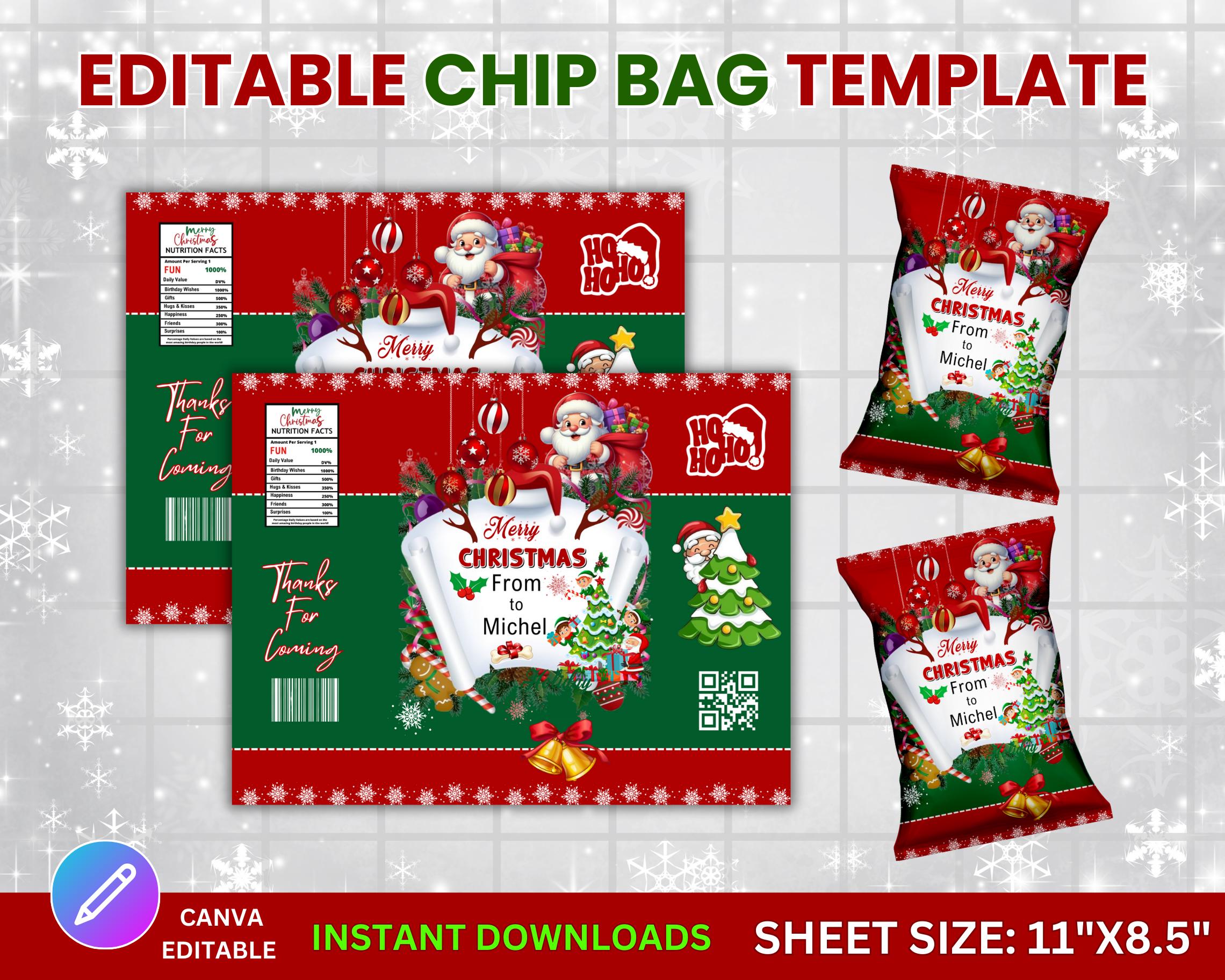 Christmas Party Favor Template Bundle, Christmas Party Templates ...