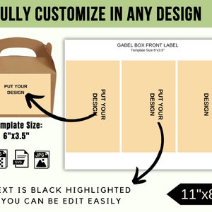 Gable Box Front Label Template, Gable Box Label, Printable Gable Box ...