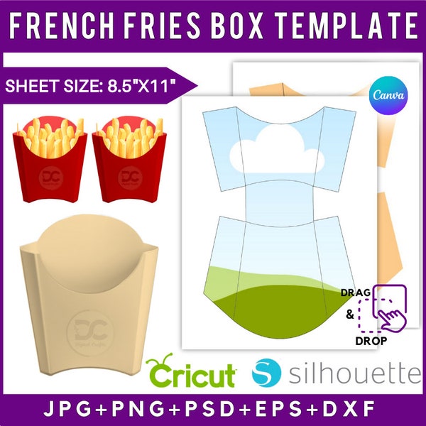 French Fry Box - Etsy