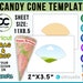 Candy Cone Template, Treat Cone Template, Ice Cream Cone Wrapper ...