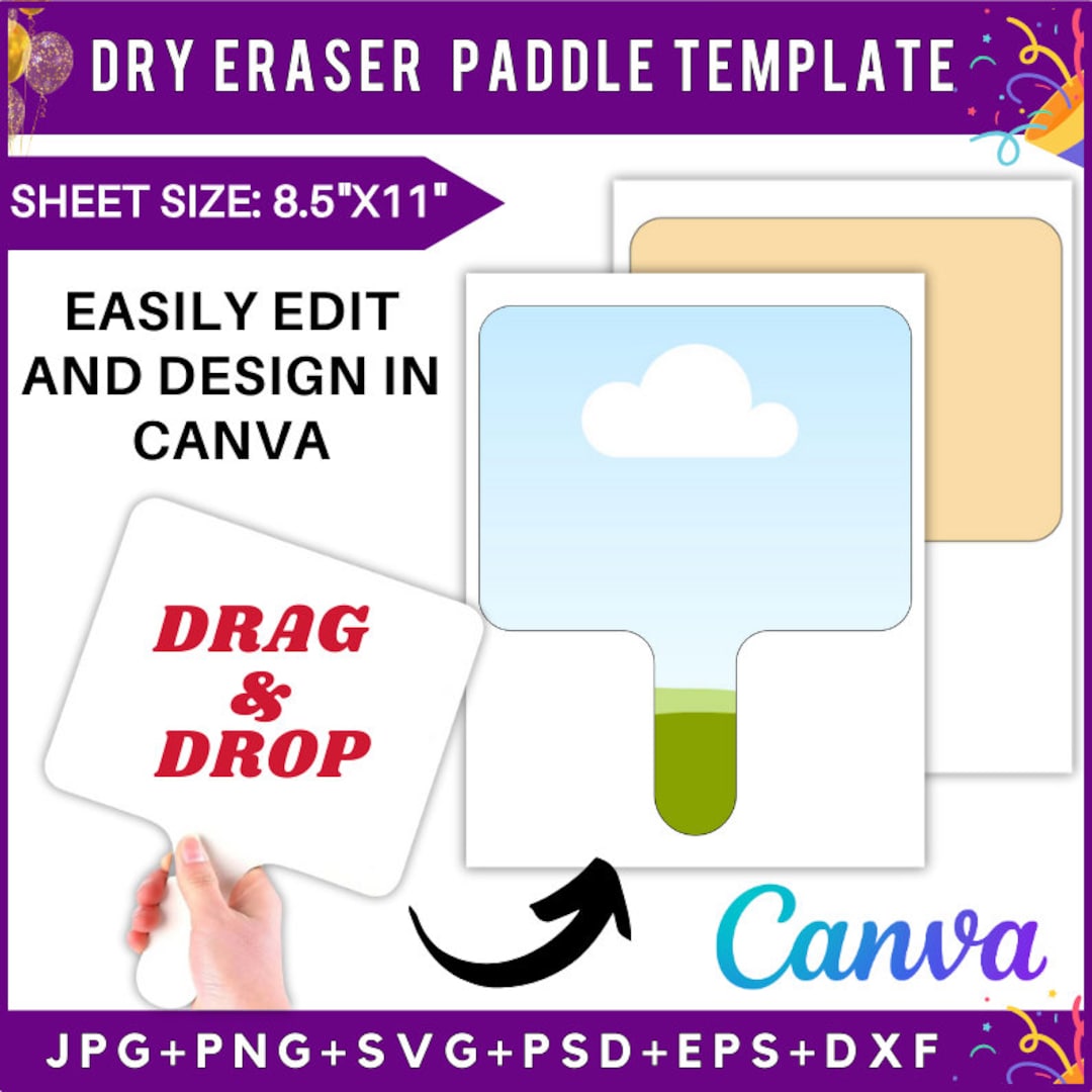 Dry Eraser Answer Paddle Template, Blank Paddle Board Template ...