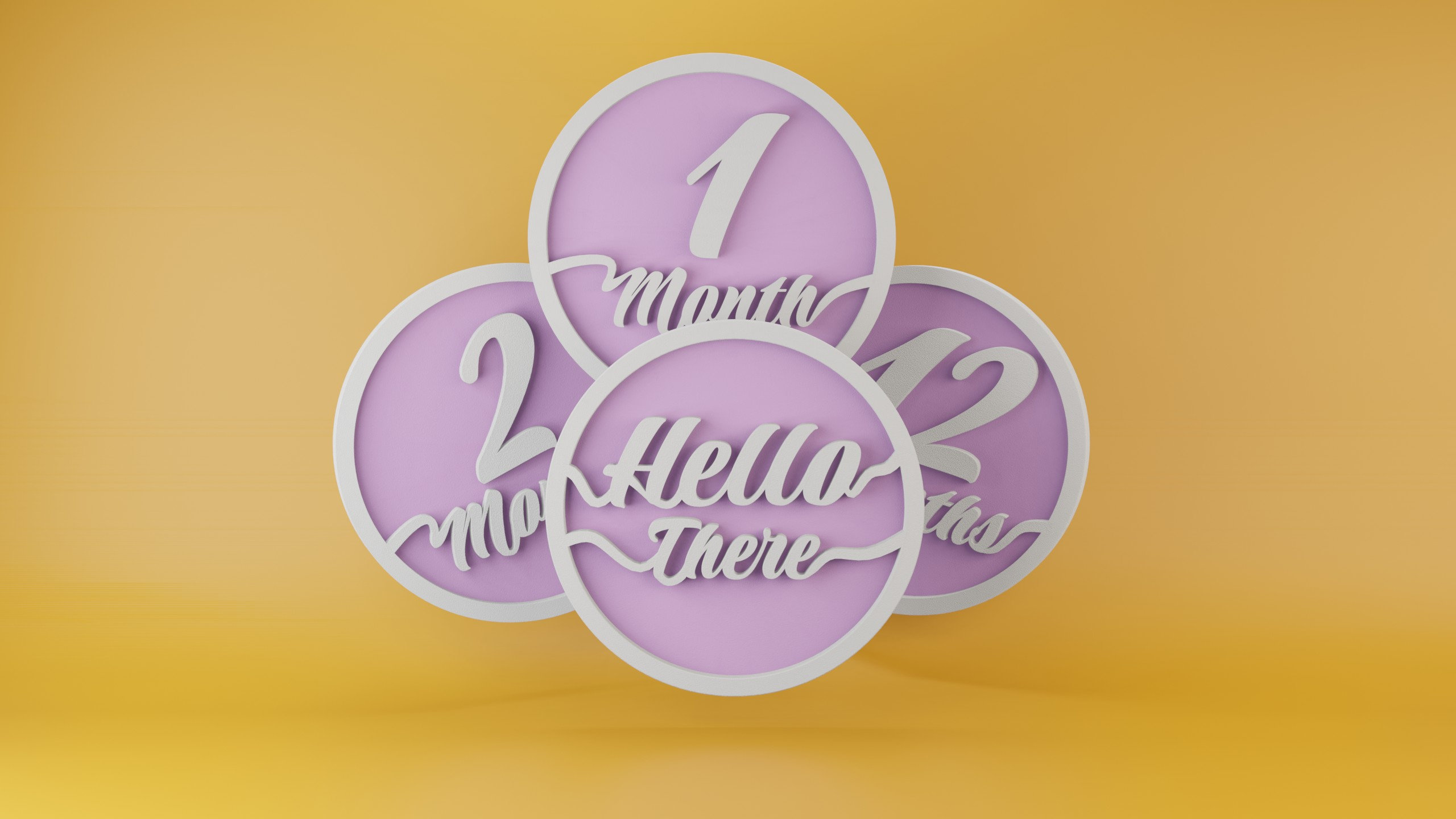 Baby Milestone 3D Printed STL - Etsy