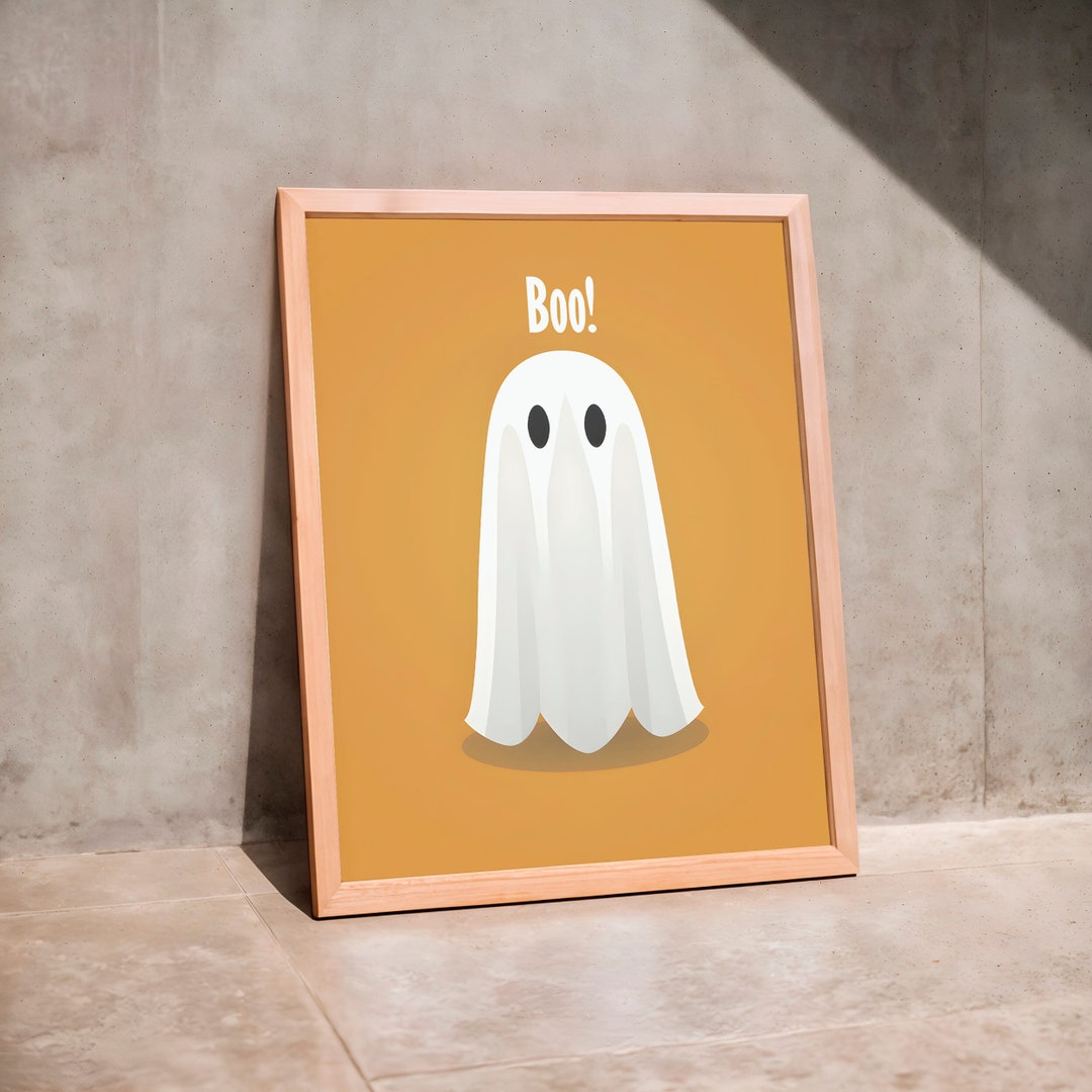 Halloween Ghost Print | Halloween Sign | Halloween Wall Prints ...
