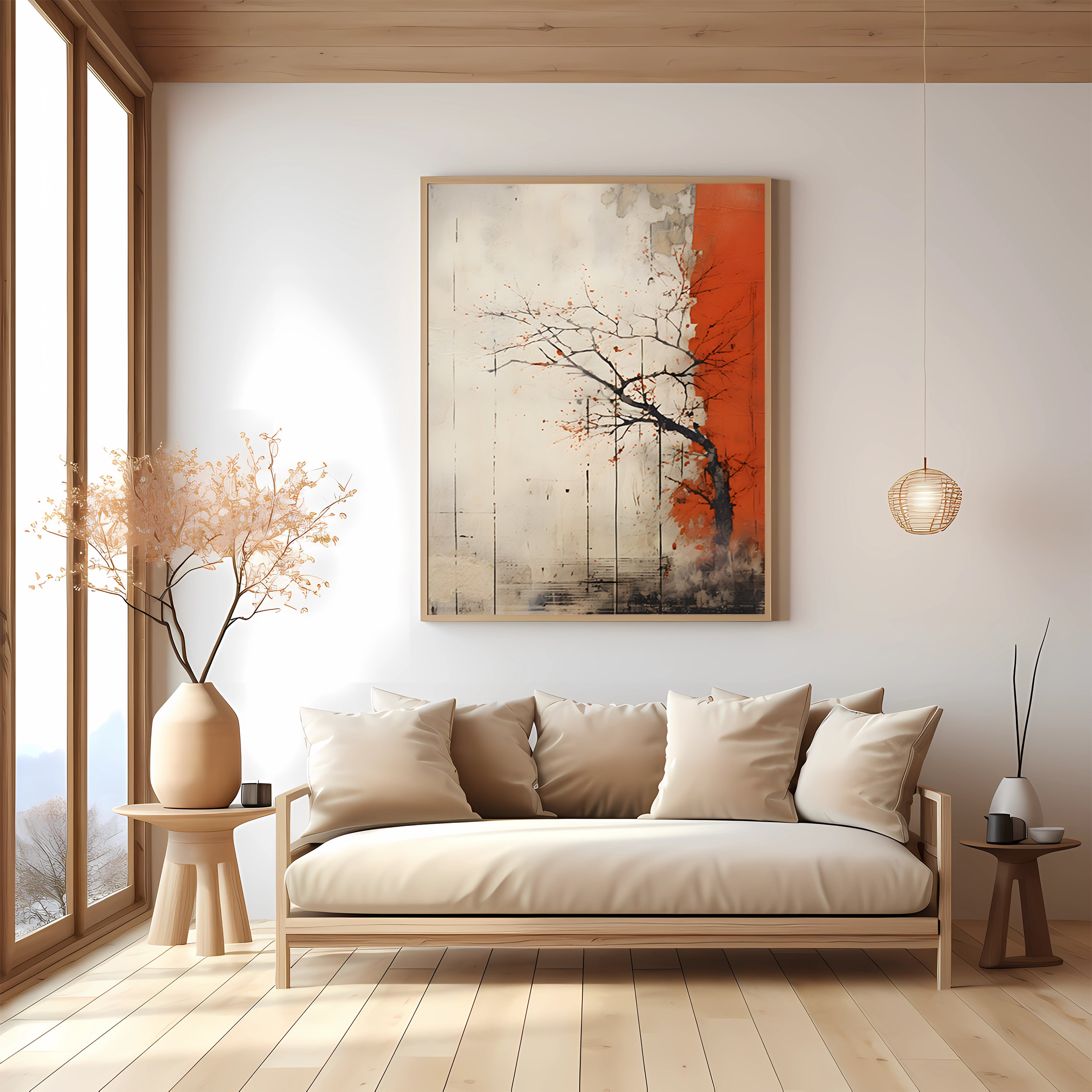 Wabi Sabi Tree Art Print: Japandi Zen Decor (digital Download) - Etsy